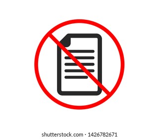 No Stop Document Management Icon Information Stock Vector (Royalty Free ...