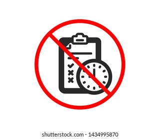 No Stop Exam Time Icon Checklist Stock Vector (Royalty Free) 1434995870 ...