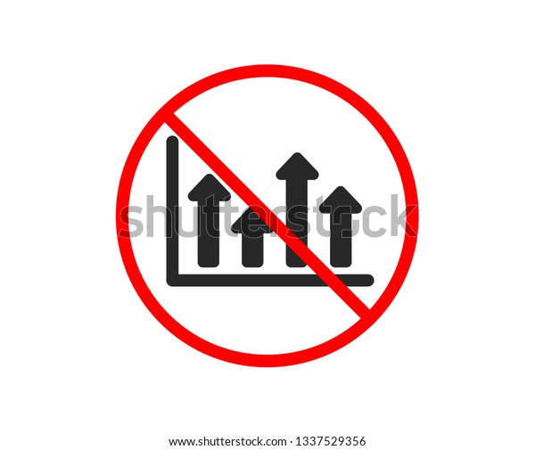 No Stop Growth Chart Icon Financial Stock Vector (Royalty Free ...