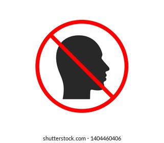 No Stop Head Icon Human Profile Stock Vector (Royalty Free) 1404460406 ...