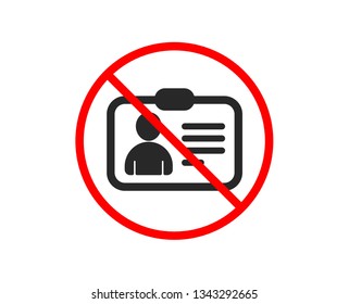 No Stop Id Card Icon User: เวกเตอร์สต็อก (ปลอดค่าลิขสิทธิ์) 1343292665 ...