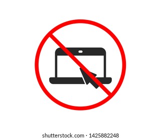 No Stop Laptop Computer Icon Notebook Stock Vector (Royalty Free ...