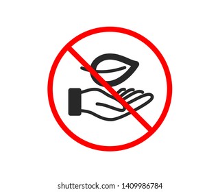 No Stop Leaf Icon Grow Plant Stock Vector (Royalty Free) 1409986784 ...