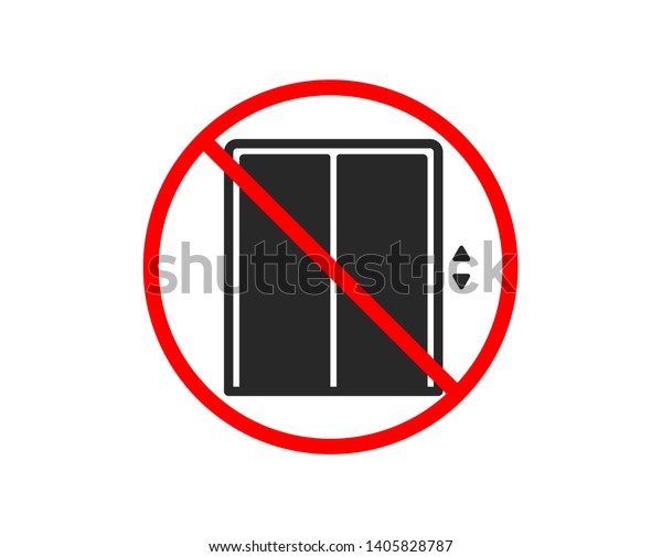 No Stop Lift Icon Elevator Sign Stock Vector (Royalty Free) 1405828787 ...