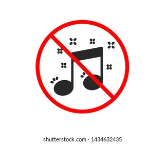 No Stop Musical Note Icon Music: vector de stock (libre de regalías ...