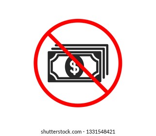 No Stop Payment Icon Dollar Exchange Stock Vector (Royalty Free ...