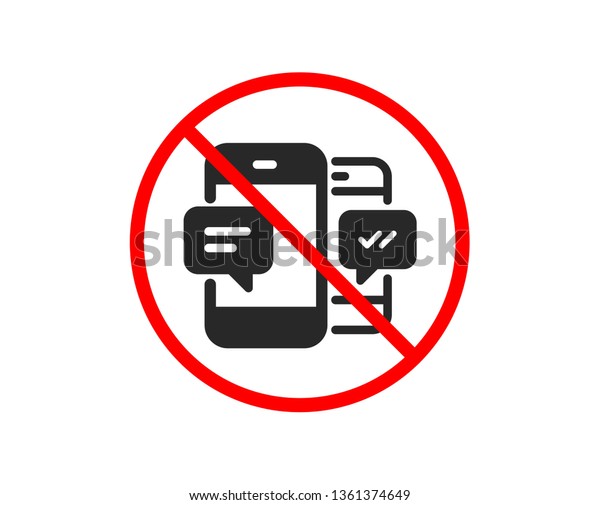 No Stop Phone Message Icon Mobile Stock Vector (Royalty Free ...