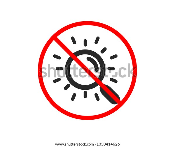 No Stop Search Icon Find Document Stock Vector (Royalty Free ...