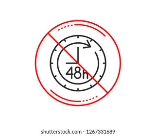 No Stop Sign 48 Hours Line Stock Vector (Royalty Free) 1267331689 ...