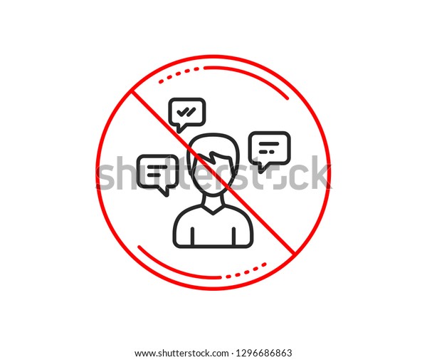 No Stop Sign Chat Messages Line Stock Vector (Royalty Free) 1296686863 ...