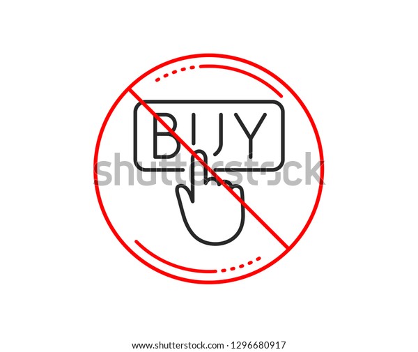 No Stop Sign Click Buy Line Stock Vector (Royalty Free) 1296680917 ...