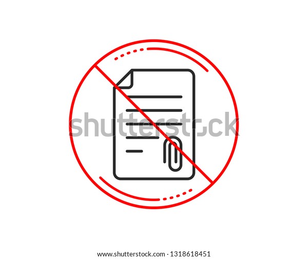 No Stop Sign Cv Attachment Line Stock Vector (Royalty Free) 1318618451