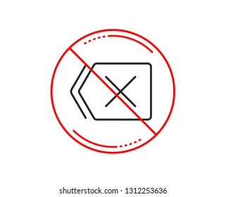 No Stop Sign Delete Line Icon Stock Vector (Royalty Free) 1312253636 ...
