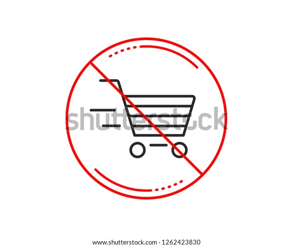 No Stop Sign Delivery Service Line Stock Vector (Royalty Free) 1262423830