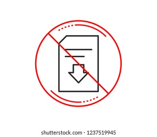 No Stop Sign Download Document Line Stock Vector (Royalty Free ...