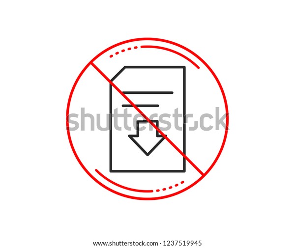 No Stop Sign Download Document Line Stock Vector (Royalty Free ...