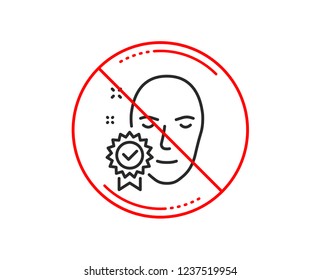 No Stop Sign Face Verified Line Stock Vector (Royalty Free) 1237519954 ...