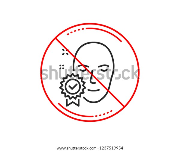 「No Stop Sign Face Verified Line」のベクター画像素材（ロイヤリティフリー） 1237519954 ...