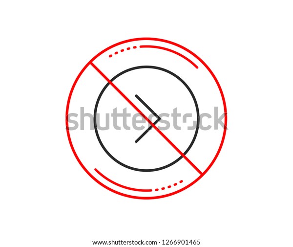 No Stop Sign Forward Arrow Line Stock Vector (Royalty Free) 1266901465 ...