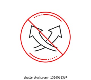 No Stop Sign Intersection Arrows Line Stock Vector (Royalty Free ...