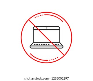 No Stop Sign Laptop Computer Icon Stock Vector (Royalty Free ...