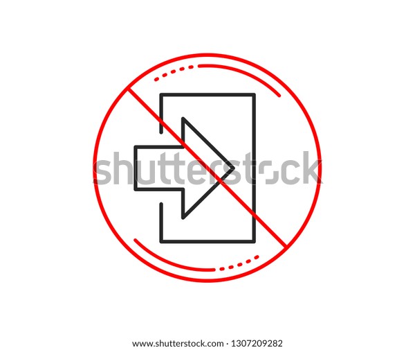 No Stop Sign Login Arrow Line Stock Vector (Royalty Free) 1307209282 ...