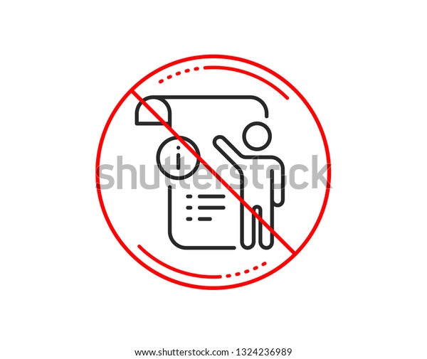 No Stop Sign Manual Doc Line: vector de stock (libre de regalías ...