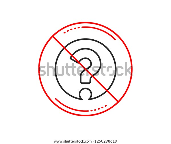 No Stop Sign Question Mark Line Stock Vector (Royalty Free) 1250298619 ...