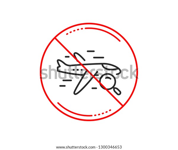 No Stop Sign Search Flight Line Stock Vector (Royalty Free) 1300346653 ...