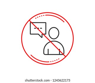 No Stop Sign User Communication Line: vector de stock (libre de ...