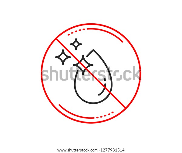 No Stop Sign Water Drop Line Stock Vector (Royalty Free) 1277931514 ...