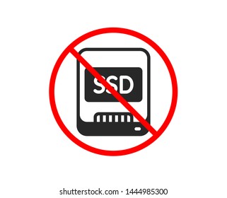 No Stop Ssd Icon Computer Memory Stock Vector (Royalty Free) 1444985300 ...