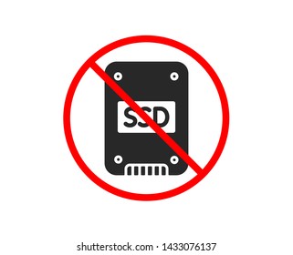 No Stop Ssd Icon Solidstate Drive Stock Vector (Royalty Free ...