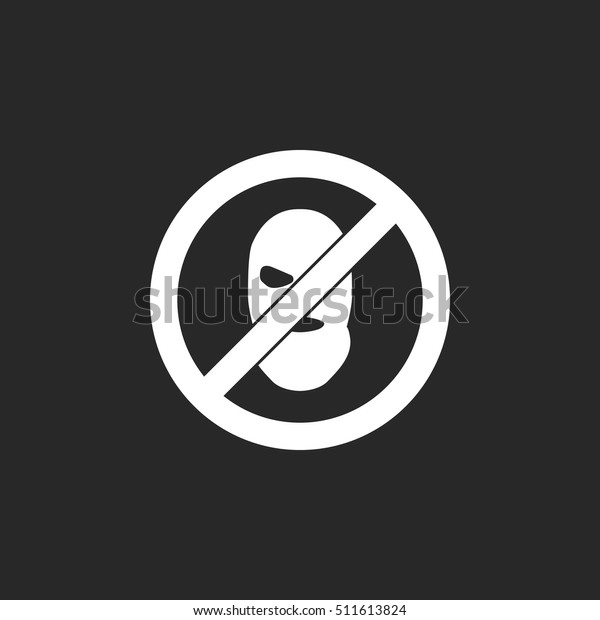 No Stop Terrorism Sign Balaclava Mask Stock Vector (Royalty Free ...