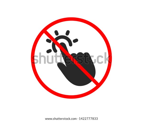 No Stop Touchpoint Icon Click Here Stock Vector (Royalty Free ...