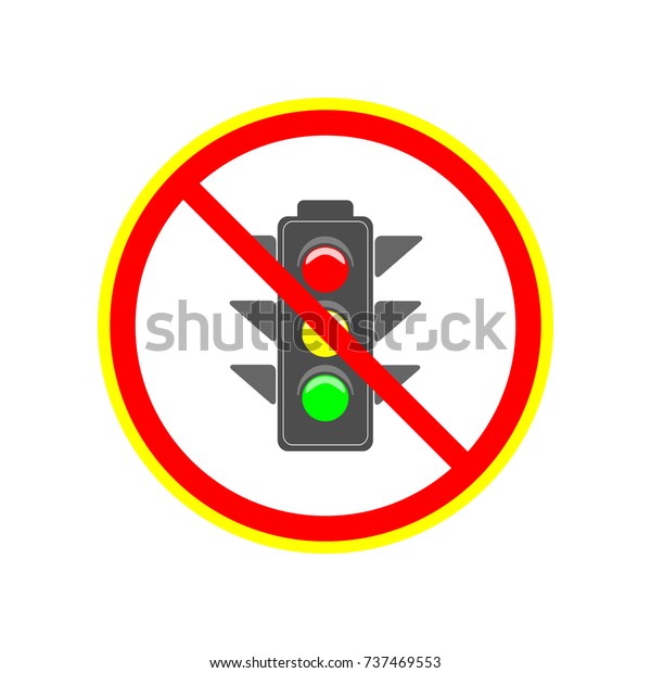 No Stoplight Sign Icon Traffic Light Stock Vector (Royalty Free ...