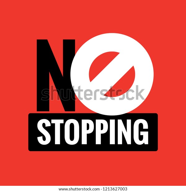 No Stopping Allowed Vector Sign Stock Vector (Royalty Free) 1213627003 ...