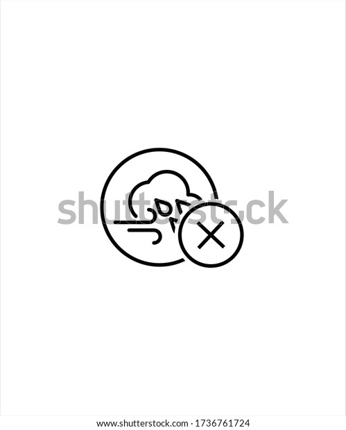 No Storm Iconvector Best Line Icon Stock Vector (Royalty Free ...