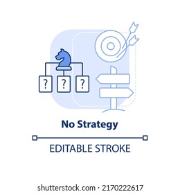 No Strategy Light Blue Concept Icon Stock Vector (Royalty Free ...