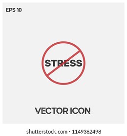No Stress Vector Icon Illustrationlight Backgroundpremium Stock Vector ...