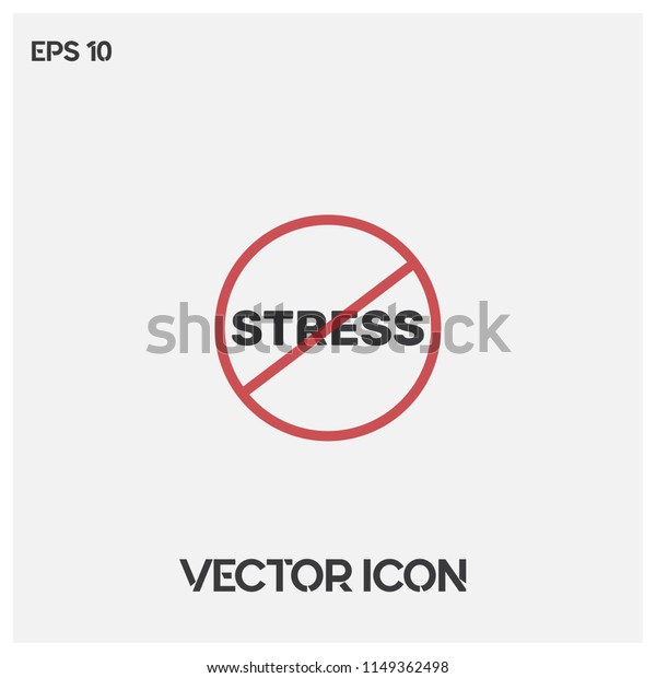 No Stress Vector Icon Illustrationlight Backgroundpremium Stock Vector ...