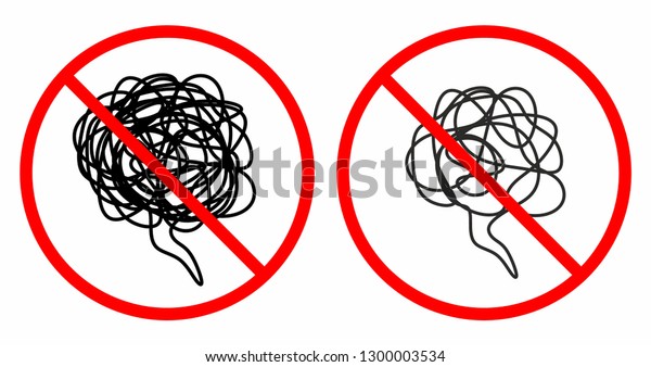 No stress vector sign black on white background. Stress free zone flat ...