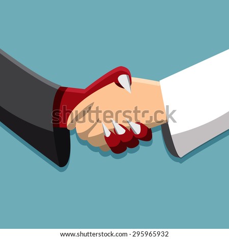 No Stroke Evil God Handshake Peace Stock Vector (Royalty Free ...