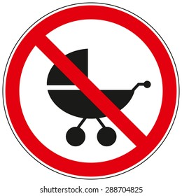 No Strollers Pushchair Vector Illustration: vector de stock (libre de ...