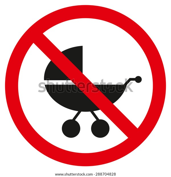 No Strollers Pushchair Vector Illustration Stock Vector (Royalty Free ...