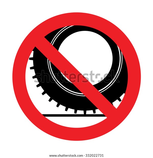No Studded Tires Sign Stock Vector (Royalty Free) 332022731