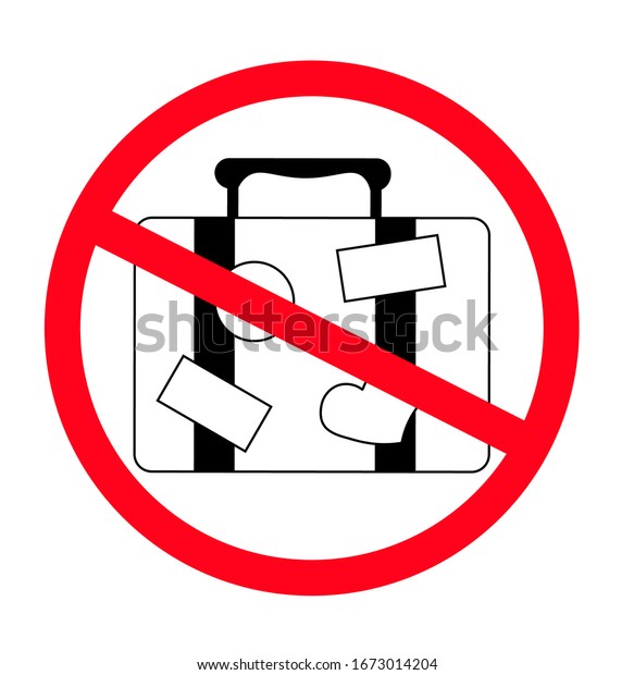 No Suitcase No Hand Baggage Vector Stock Vector (Royalty Free ...