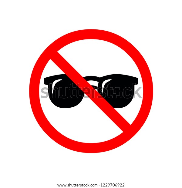 No Sunglasses Sign Stock Vector (Royalty Free) 1229706922 | Shutterstock