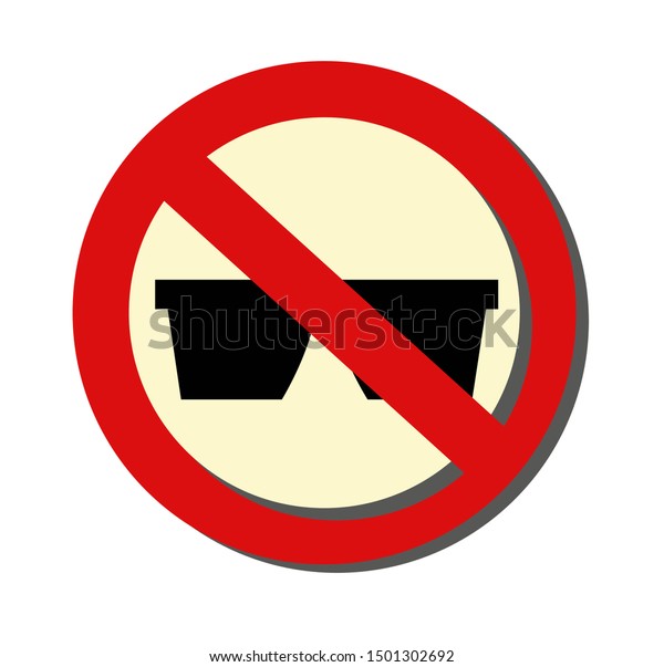 No Sunglasses Sign Vector Icon Stock Vector (Royalty Free) 1501302692 ...