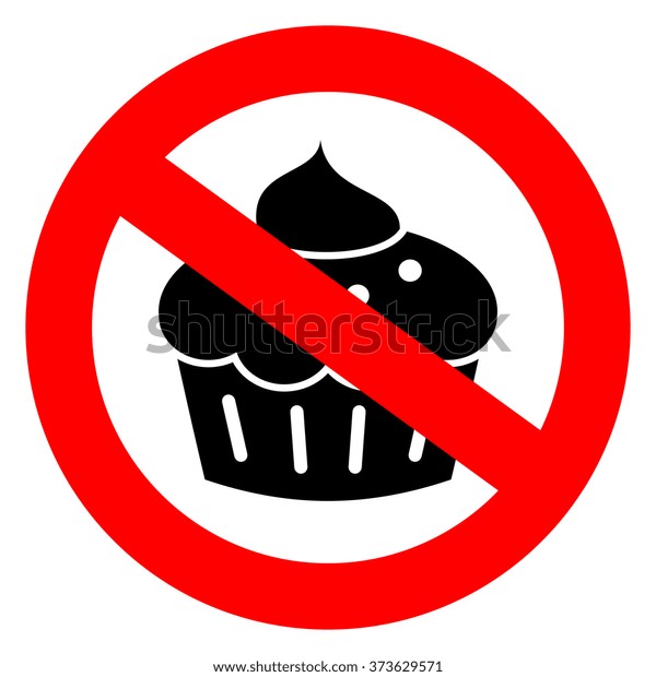No Sweets Diet Sign Isolated On Stock Vector (Royalty Free) 373629571 ...